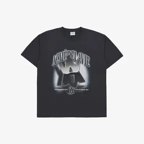 Áo Thun ADLV A Emblem Retro Poster Than Chì