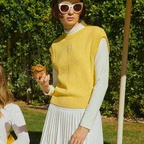Fair Liar | Áo vest len Terry Knit - Vàng