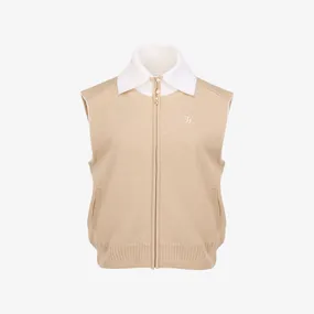 Fair Liar | Áo gile len chống gió có khóa kéo