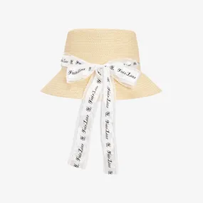 Fair Liar | Mũ bucket cói raffia phối dây nơ logo