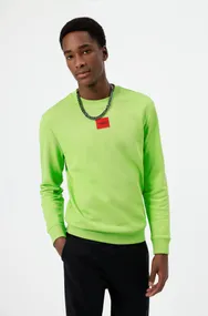 HUGO | Áo sweatshirt regular-fit cotton-terry với nhãn logo