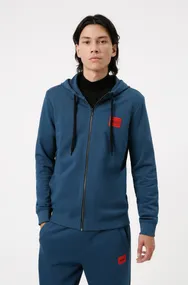 HUGO | Áo hoodie regular-fit French terry với nhãn logo