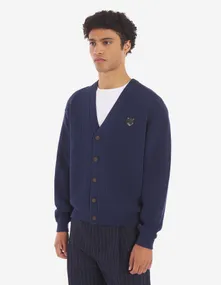 Áo cardigan viền gân Bold Fox Head