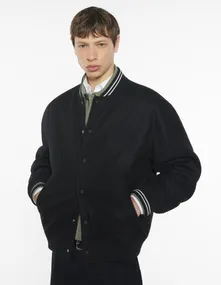 Maison Kitsuné | Áo khoác varsity teddy dáng Comfort