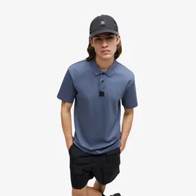 Áo thun polo cotton đan chéo có logo
