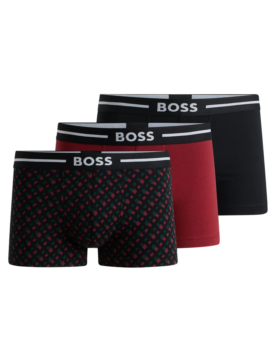 BOSS | Bộ 3 quần lót dáng trunks có logo