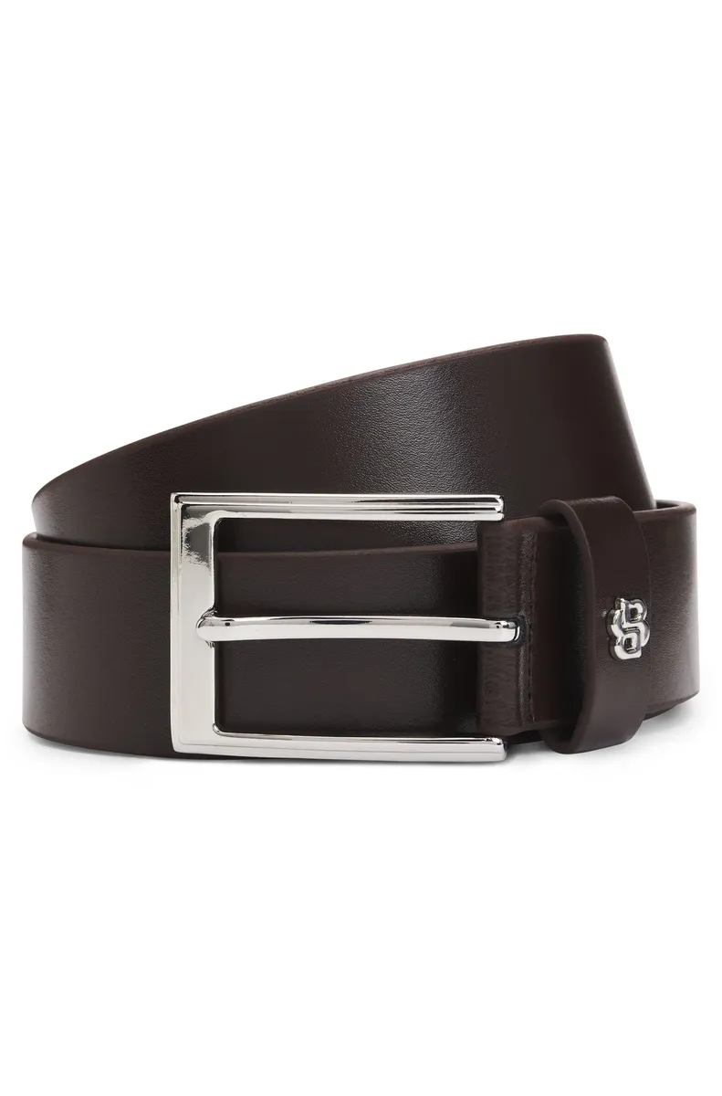 BOSS | Thắt lưng da Ý khoá kim monogram Double B